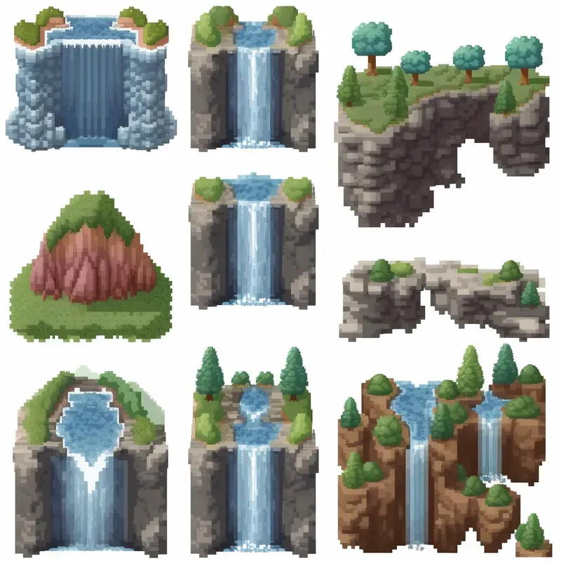 Retro Pixel Asset Sets Midjourney Prompt | PromptBase