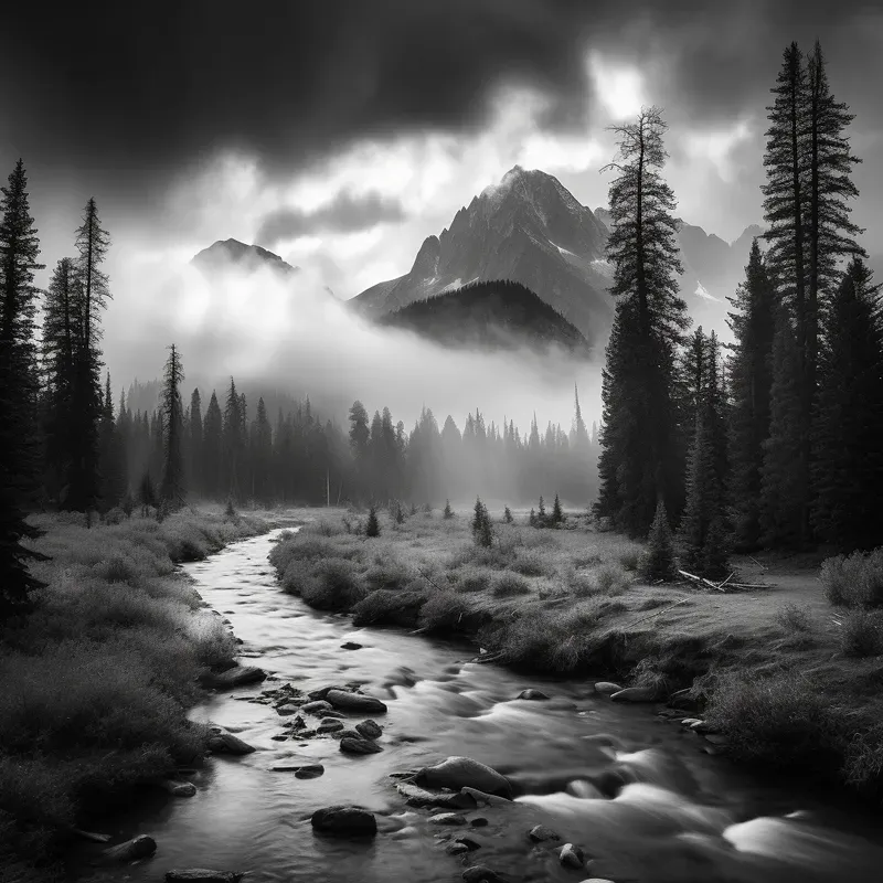 Ansel Adams Style Landscape Photographs Midjourney Prompt | PromptBase