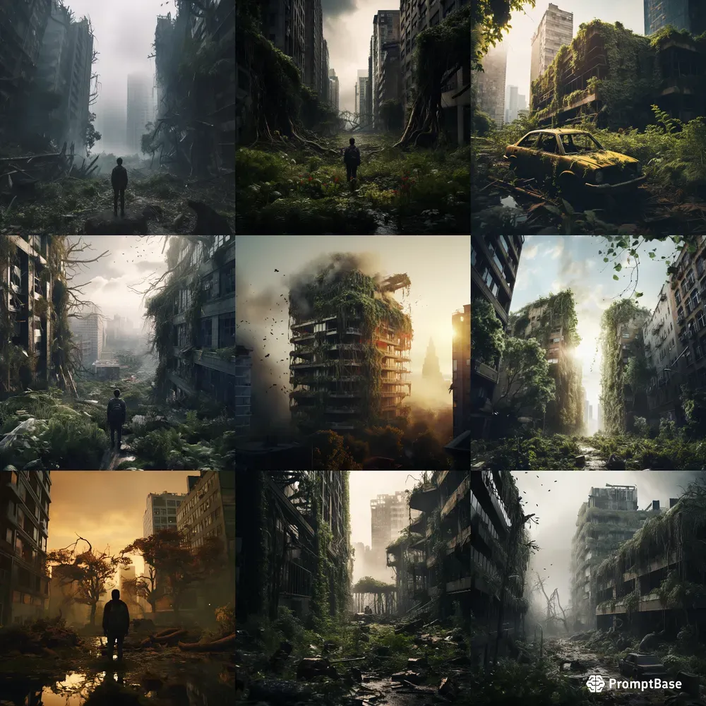 Cinematic Nature Apocalypses Midjourney Prompt | PromptBase