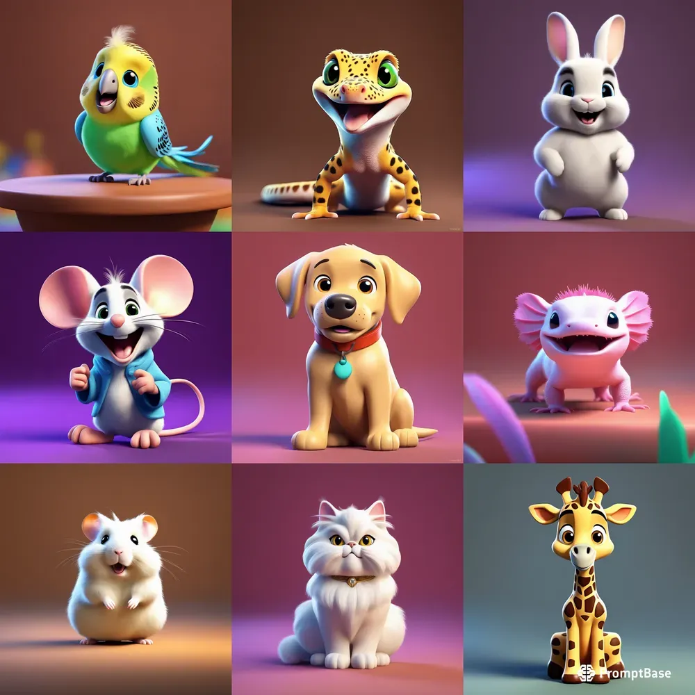 High Quality Cartoons Of Animals Stable Diffusion Prompt | PromptBase