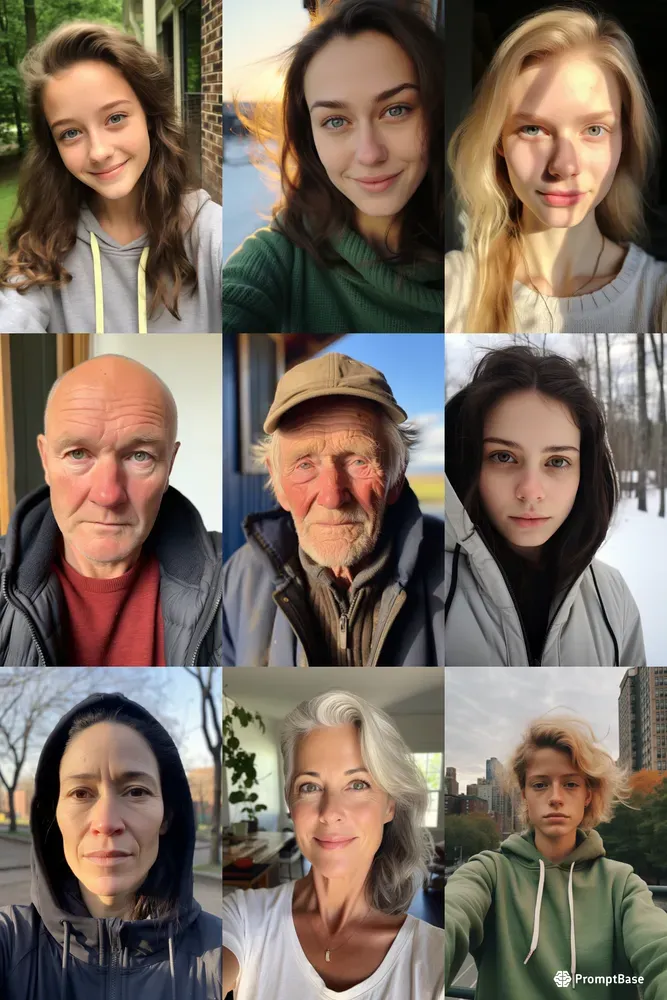 Raw Selfies - Unedited Photos Of People Midjourney Prompt | PromptBase