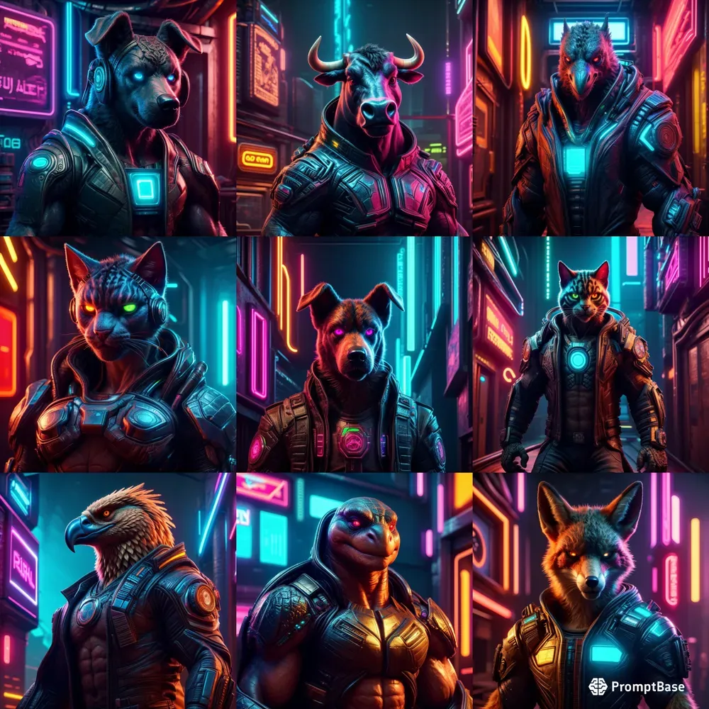 Super Cyberpunk Anthro Furry Characters Stable Diffusion Prompt ...