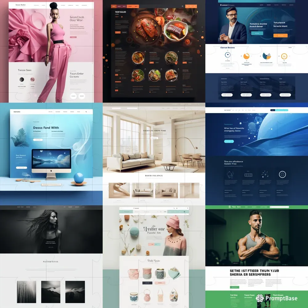 Clean Look Website Designs Midjourney Prompt | PromptBase