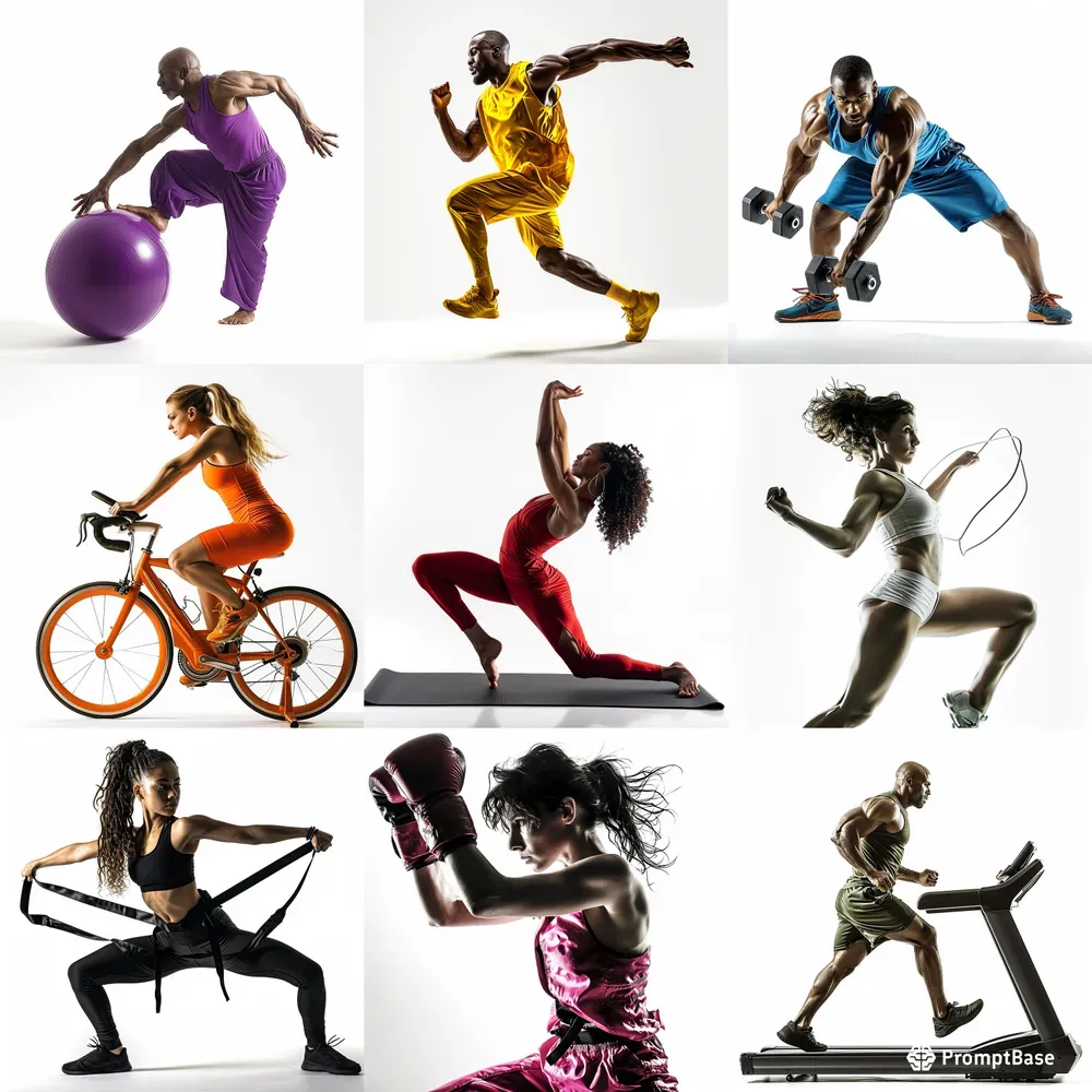 Fitness Poses Midjourney Prompt | PromptBase