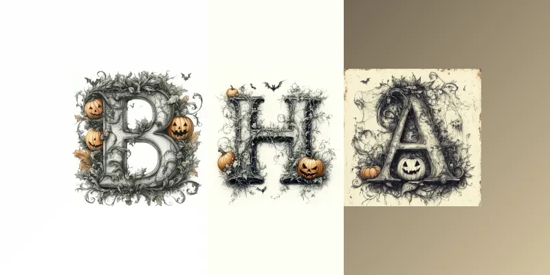 Hauntingly Elegant Letter Logos Midjourney Prompt | PromptBase