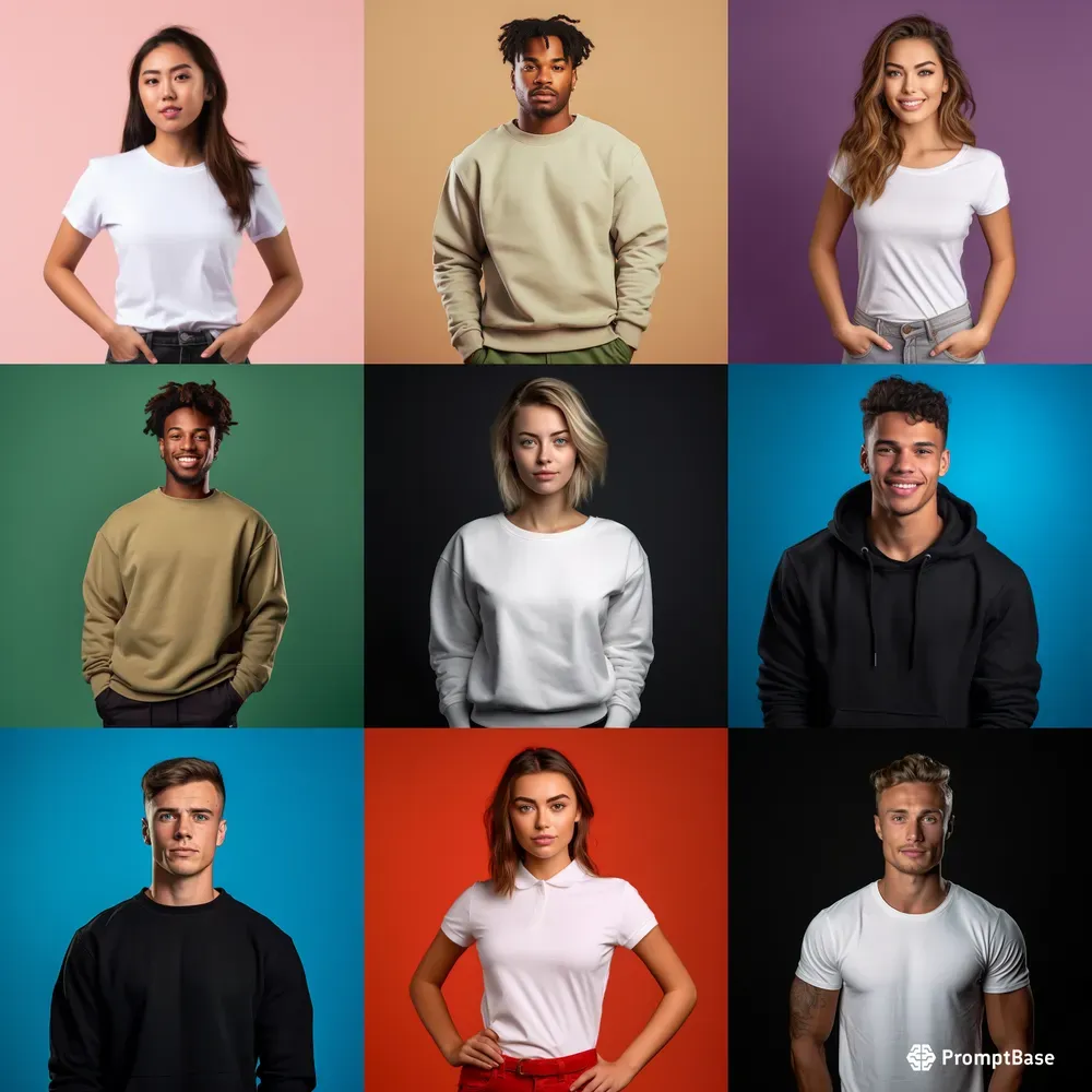 Authentic Clothing Model Mockups Midjourney Prompt | PromptBase