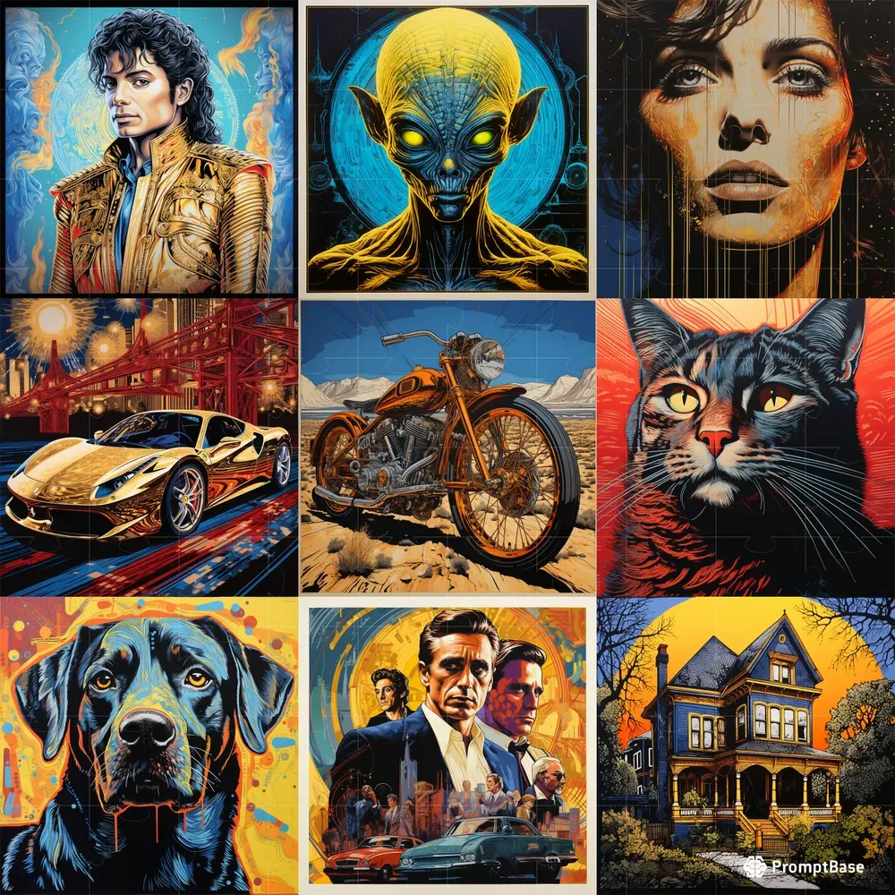 High Saturation Posters Midjourney Prompt | PromptBase