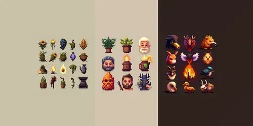 Pixel Art Sprite Sheets Midjourney Prompt | PromptBase