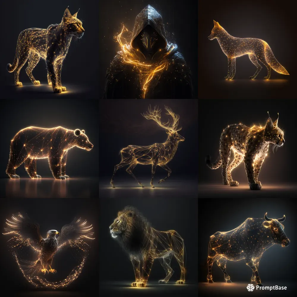 Futuristic Lines Of Light Spirit Midjourney Prompt | PromptBase