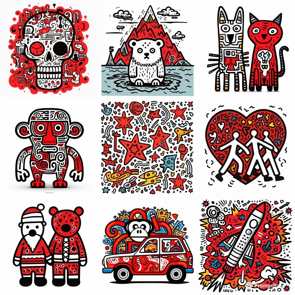 Stickers Doodle Art Midjourney Prompt | PromptBase