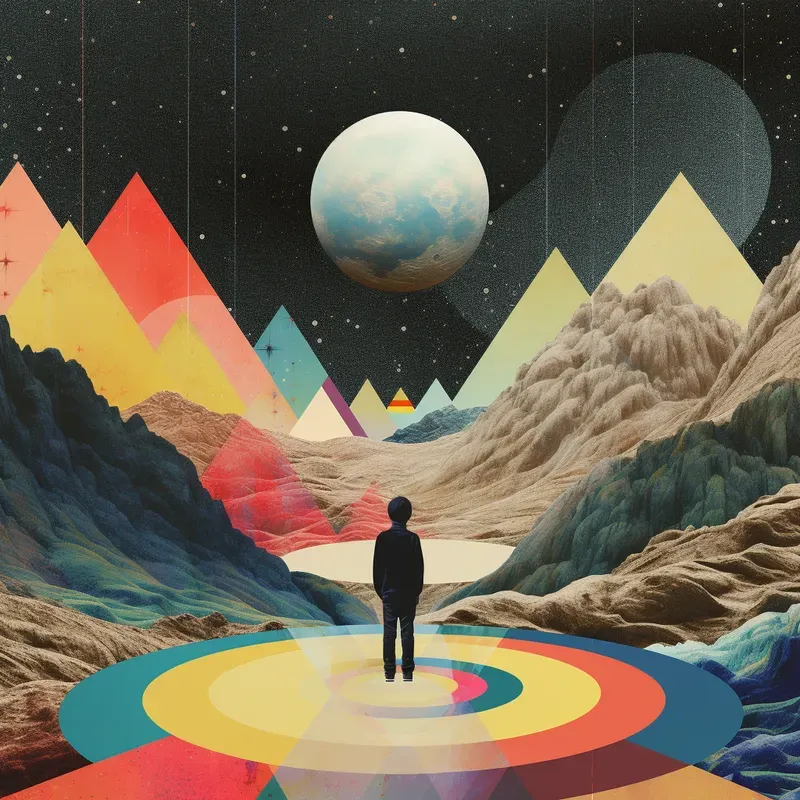 Surreal Digital Collages Midjourney Prompt | PromptBase