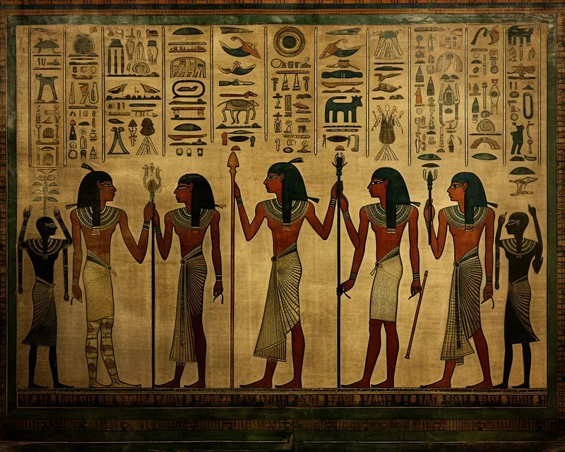 Ancient Egyptian Murals Midjourney Prompt | PromptBase