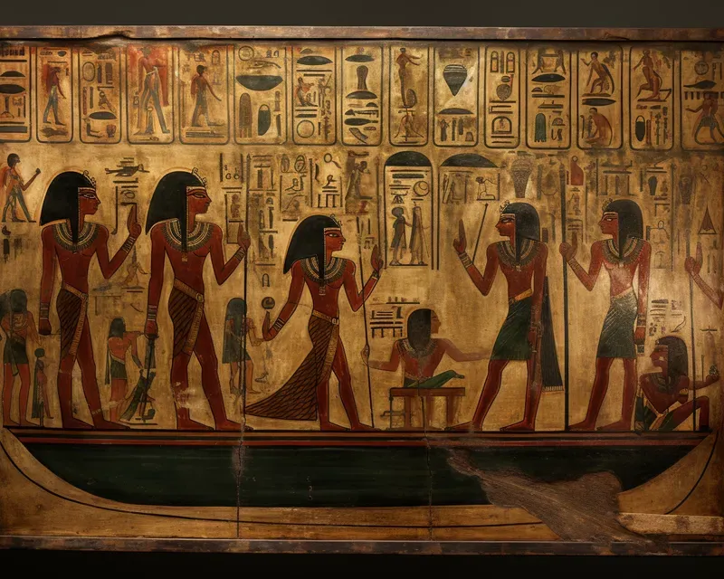 Ancient Egyptian Murals Midjourney Prompt | PromptBase