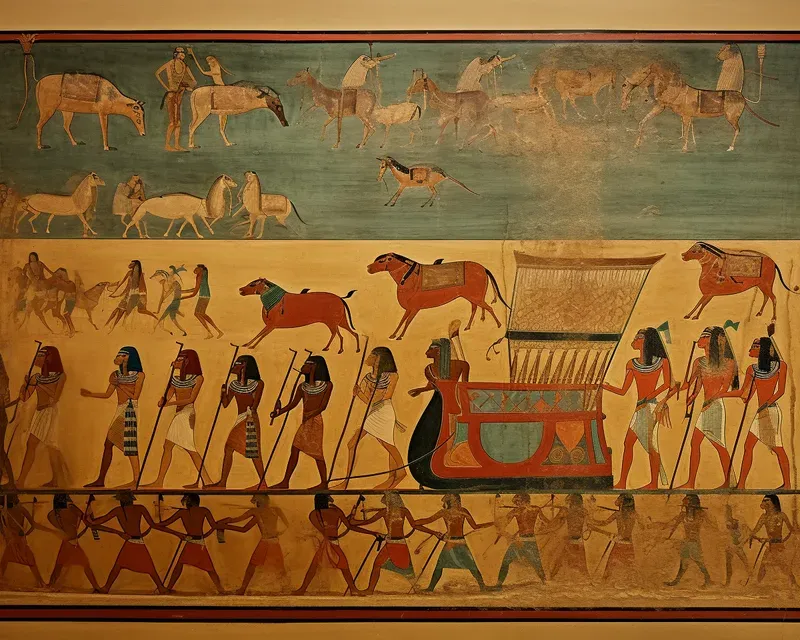 Ancient Egyptian Murals Midjourney Prompt | PromptBase