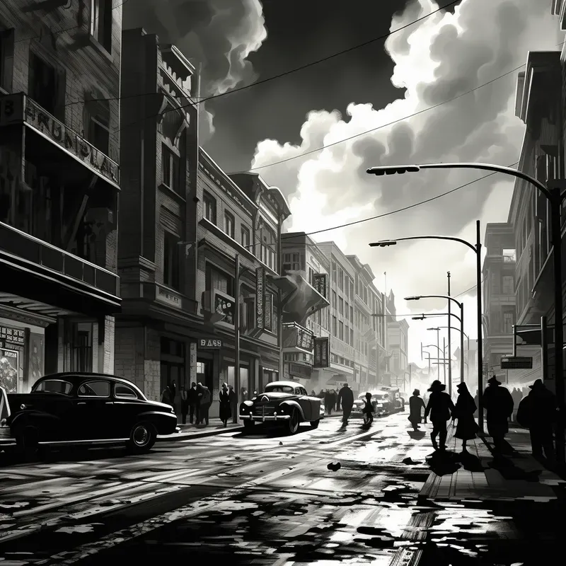 Film Noir Comic Book Art Midjourney Prompt | PromptBase