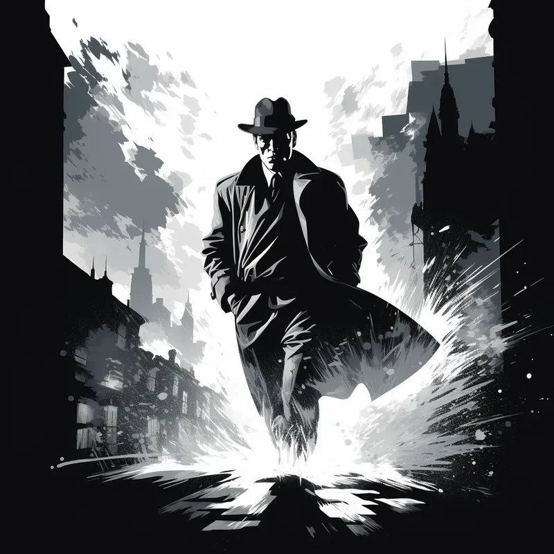 Film Noir Comic Book Art Midjourney Prompt | PromptBase