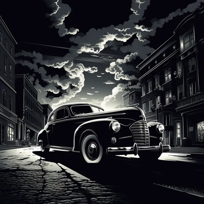 Film Noir Comic Book Art Midjourney Prompt | PromptBase