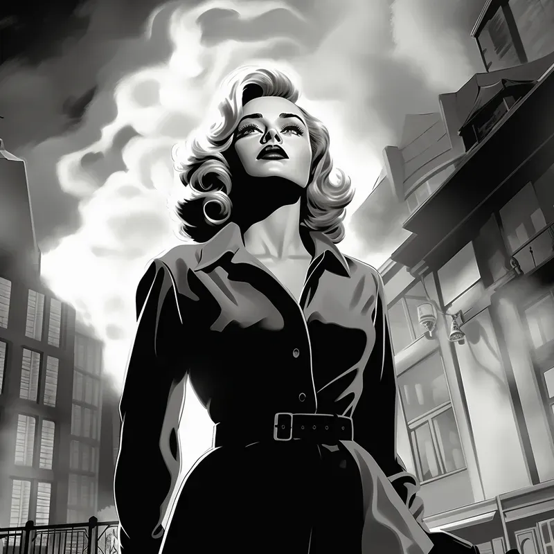 Film Noir Comic Book Art Midjourney Prompt | PromptBase