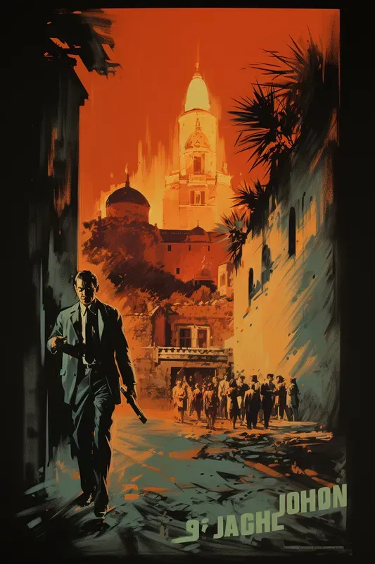 Vintage Spy Movie Posters Midjourney Prompt | PromptBase