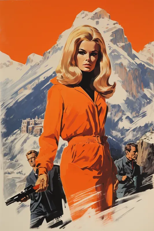 Vintage Spy Movie Posters Midjourney Prompt | PromptBase