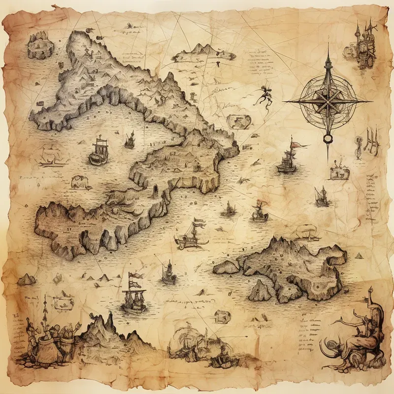 Pirate Treasure Maps Midjourney Prompt | PromptBase