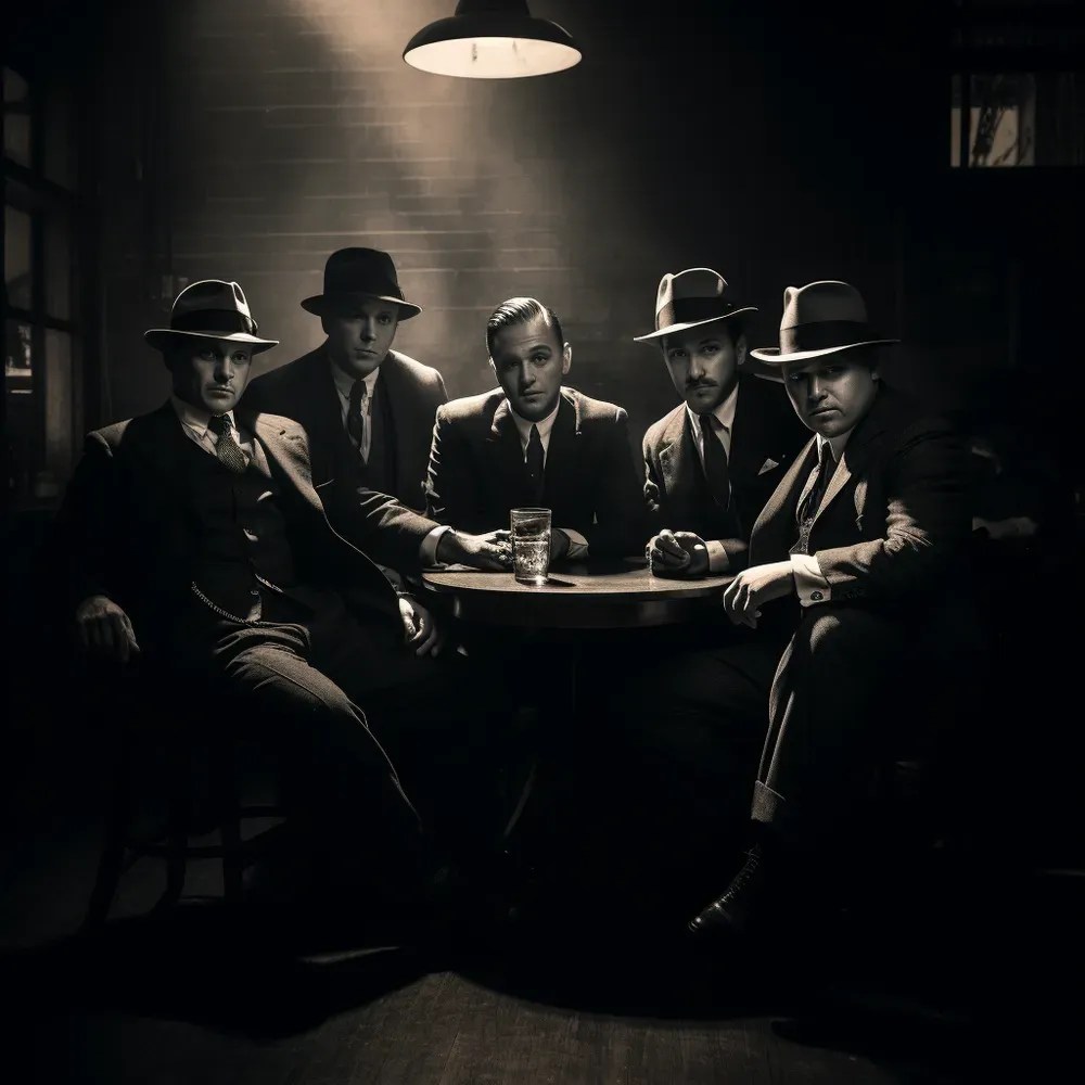 Prohibition Era Gangsters Midjourney Prompt | PromptBase