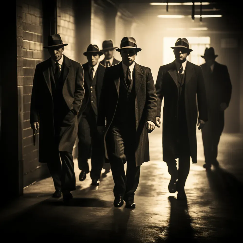 Prohibition Era Gangsters Midjourney Prompt | PromptBase