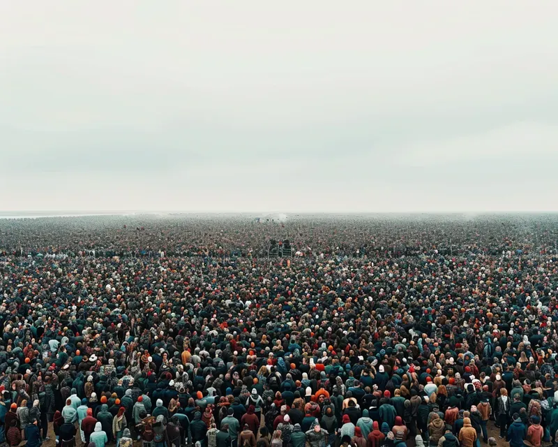 Giant Crowd Photographs Midjourney Prompt | PromptBase
