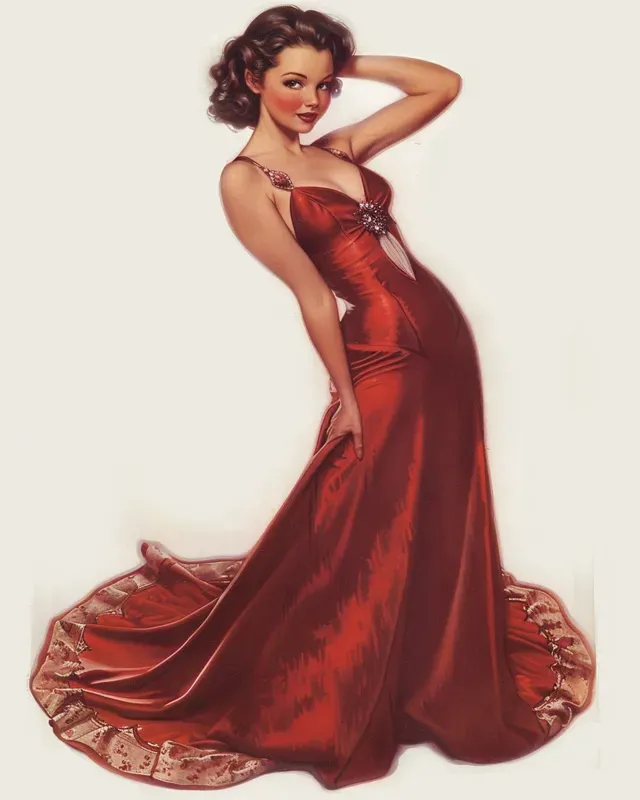 Vintage Pinup Girl Paintings Midjourney Prompt | PromptBase