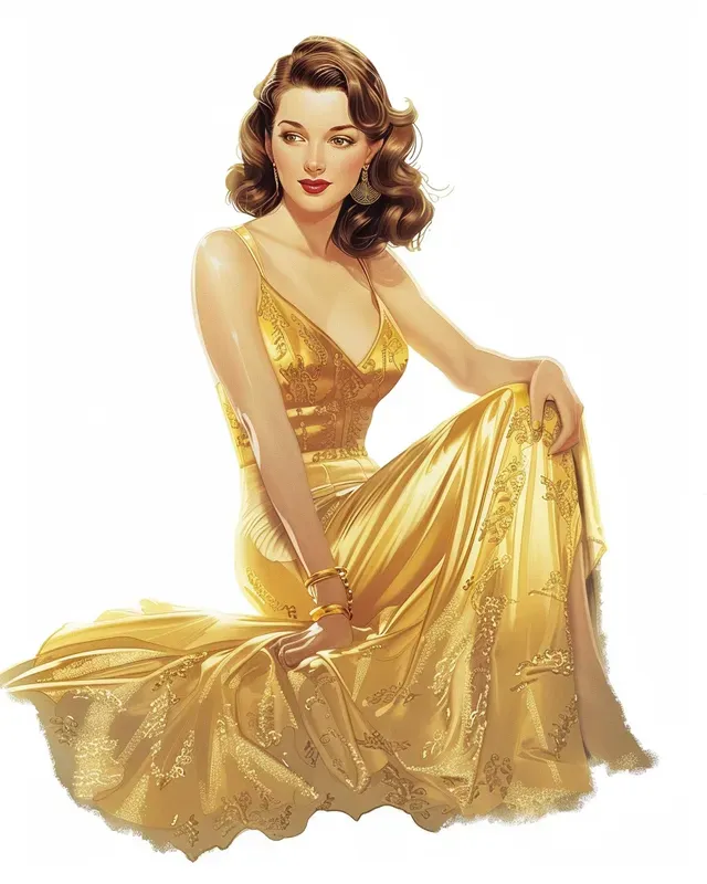 Vintage Pinup Girl Paintings Midjourney Prompt | PromptBase