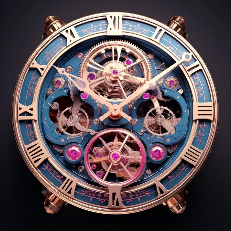 Elegant And Artistic Wall Clocks Midjourney Prompt | PromptBase