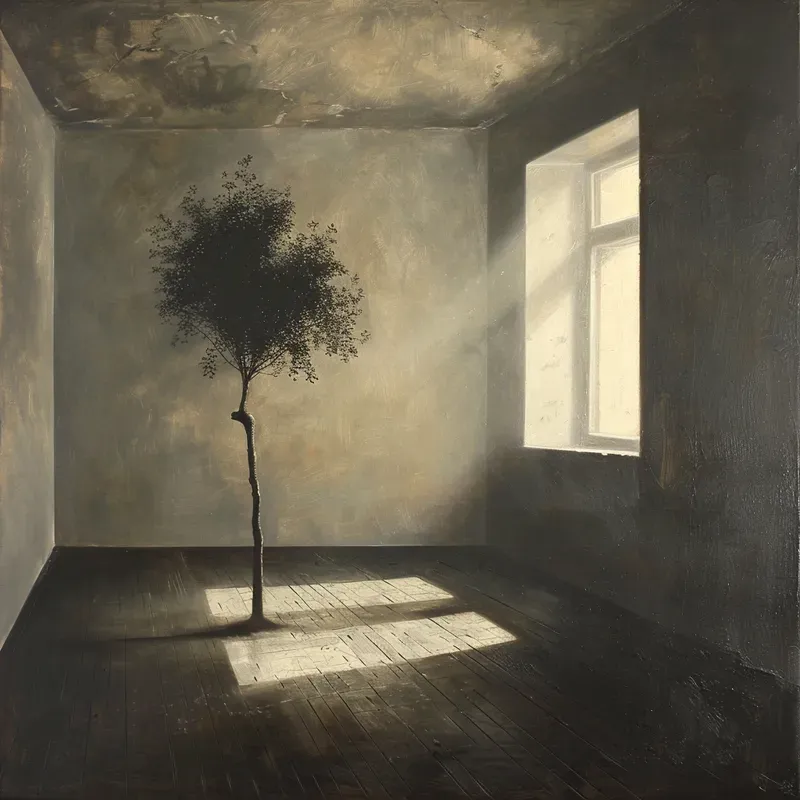 Introspective Solitude Paintings Midjourney Prompt | PromptBase