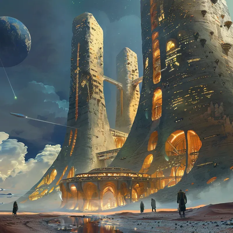 Futuristic Arcology Architectures Midjourney Prompt | PromptBase