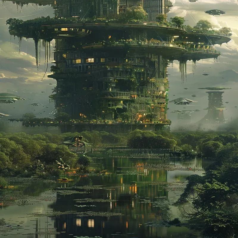 Futuristic Arcology Architectures Midjourney Prompt | PromptBase