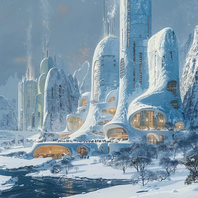 Futuristic Arcology Architectures Midjourney Prompt | PromptBase