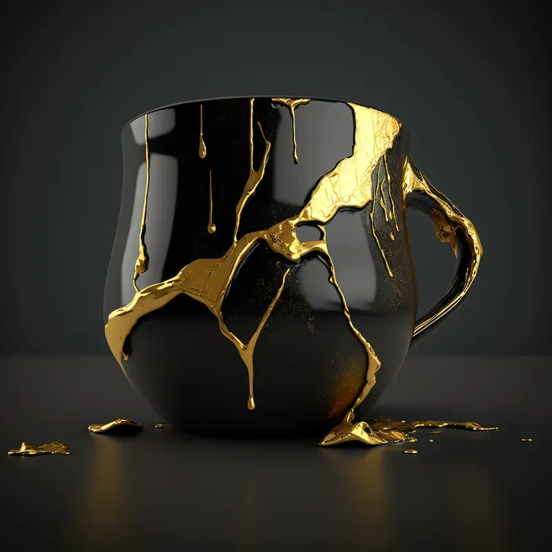 Gold Drip Object Renders Midjourney Prompt | PromptBase