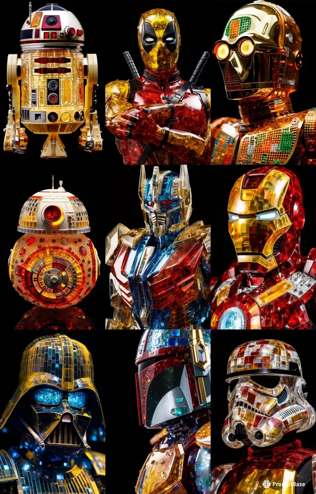 Realistic Crystal Characters Close Ups Midjourney Prompt | PromptBase