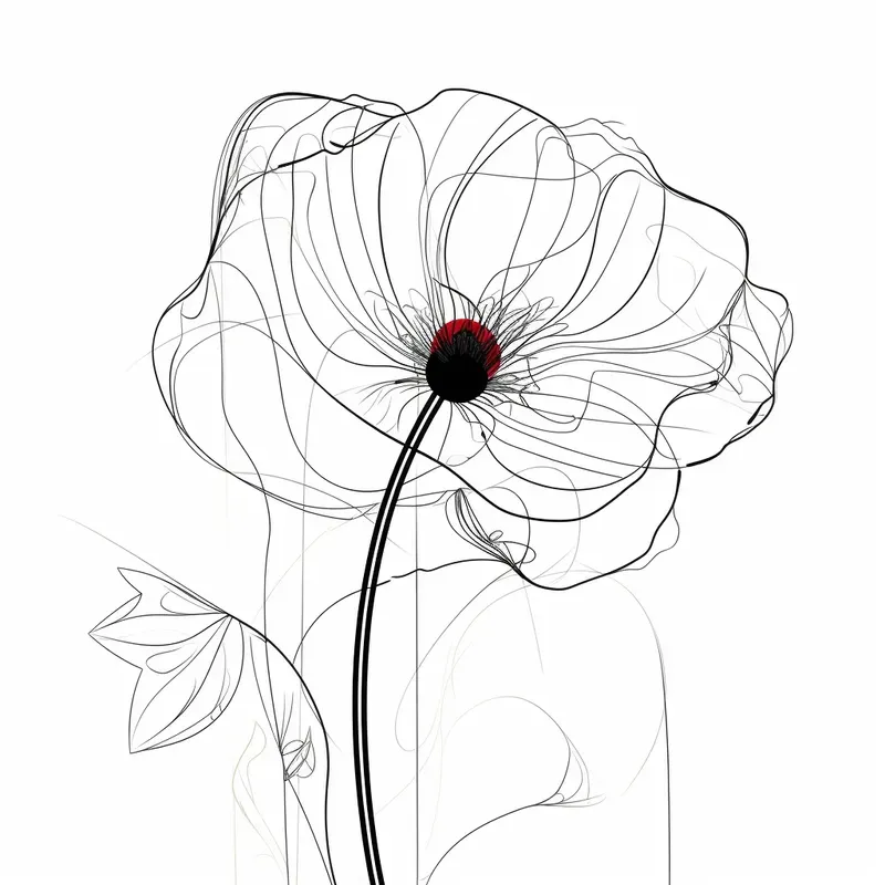 Customizable Continuous Line Art Doodles Midjourney Prompt | PromptBase