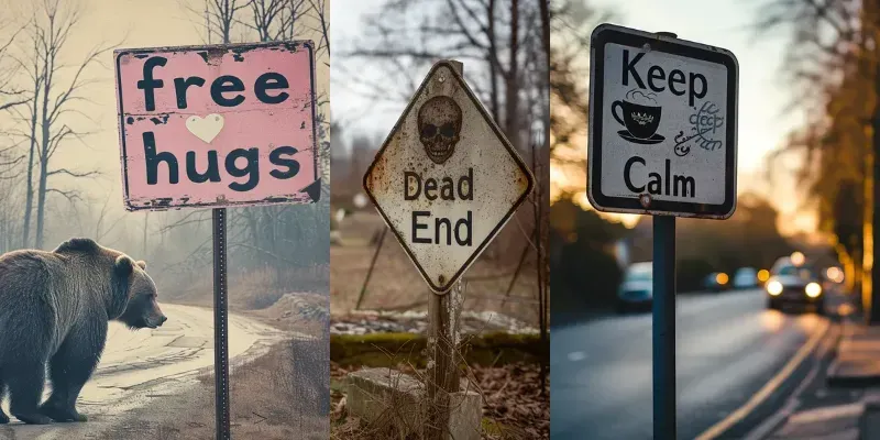 Design Your Own Signs With Text Midjourney Prompt | PromptBase