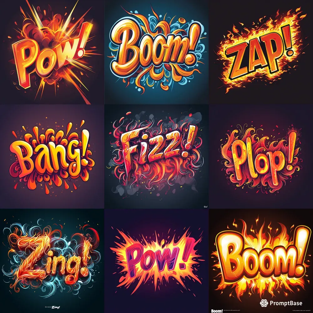 Vector Flames Made Text Fonts Midjourney Prompt | PromptBase