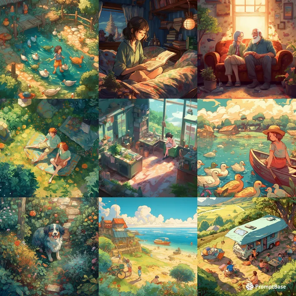 Any Angle Consistent Book Illustrations Midjourney Prompt | PromptBase