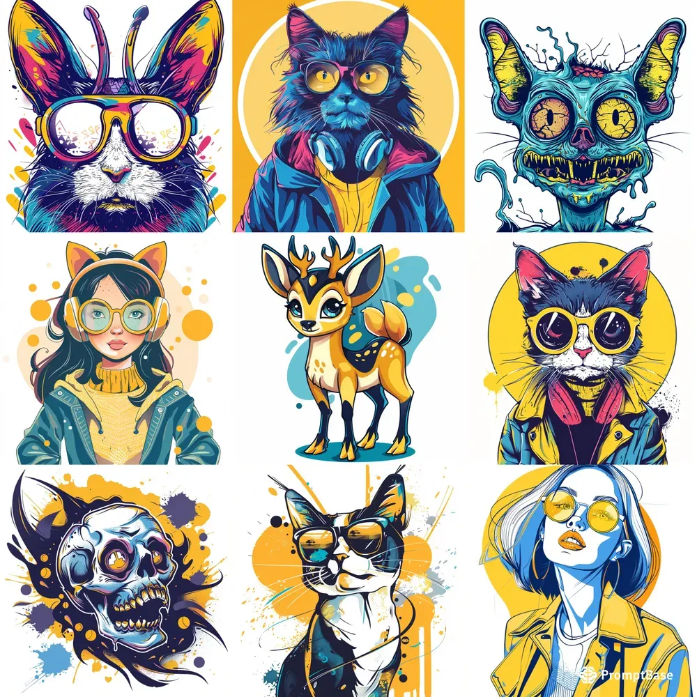 Anime Cartoon Cool Cats Style Pfps Midjourney Prompt | PromptBase