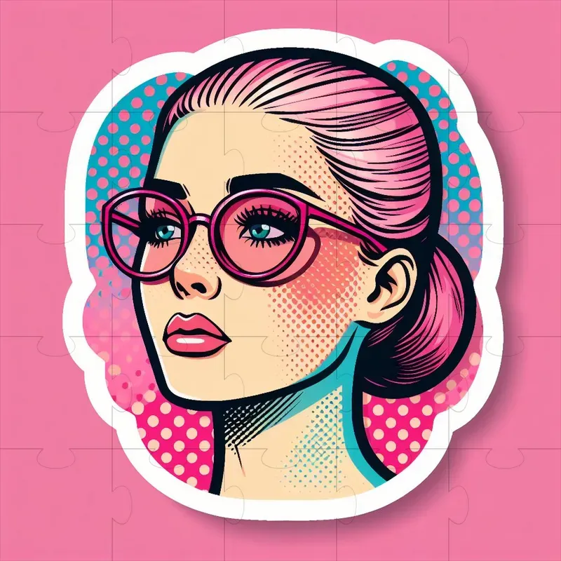 Colorful Heads In Pop Art Style Stickers DALL·E Prompt | PromptBase