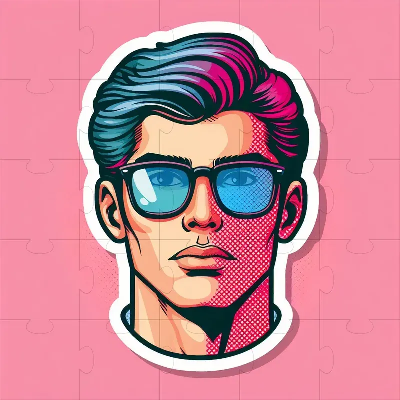 Colorful Heads In Pop Art Style Stickers DALL·E Prompt | PromptBase
