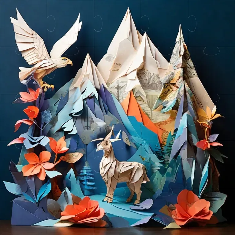 Origami Wildlife Scenes Leonardo Ai Prompt | PromptBase