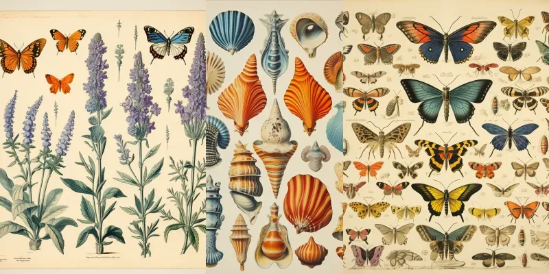 Vintage Lithography Entomology Charts Midjourney Prompt | PromptBase