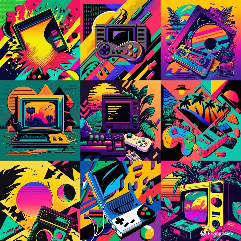 90s Tech Screensavers Midjourney Prompt | PromptBase