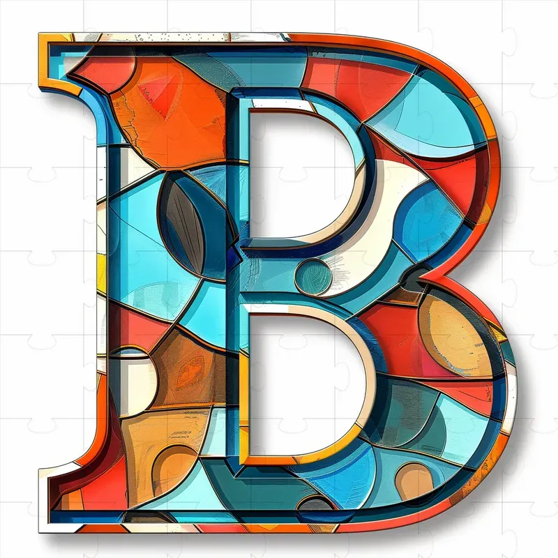 Cubist Letters Midjourney Prompt | PromptBase