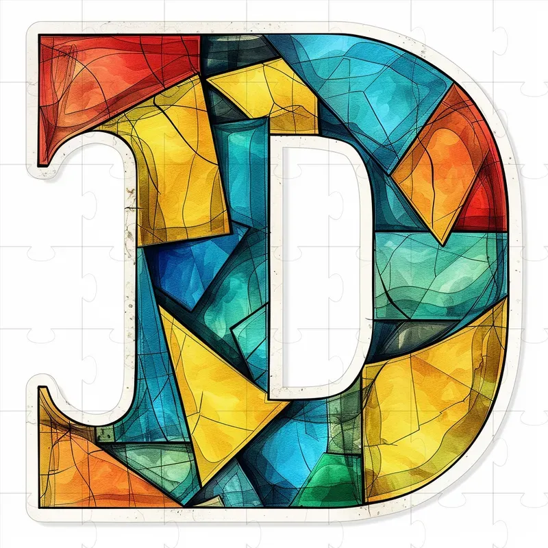 Cubist Letters Midjourney Prompt | PromptBase