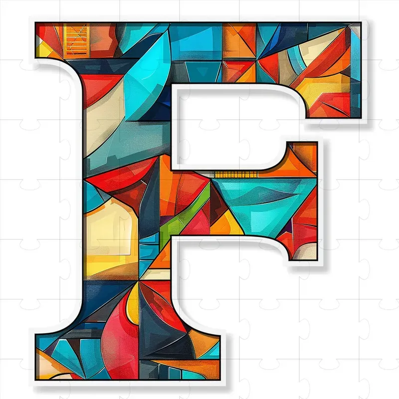 Cubist Letters Midjourney Prompt | PromptBase